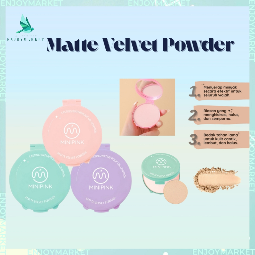 Jual MINIPINK BPOM Pressed Powder Compact Powder Bedak Wajah Muka ...