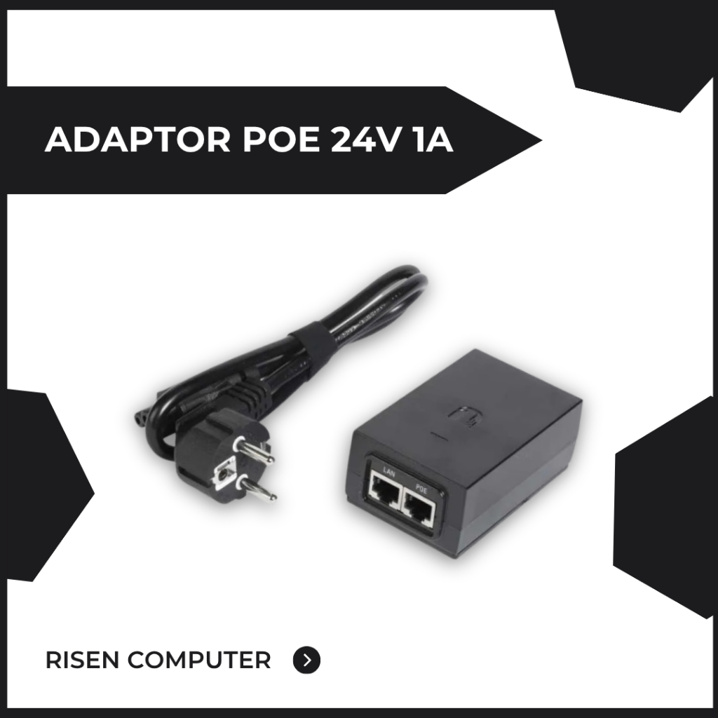 Jual ADAPTOR POE 24V 1A Adapter Injector 24 Volt Power Over Ethernet ...