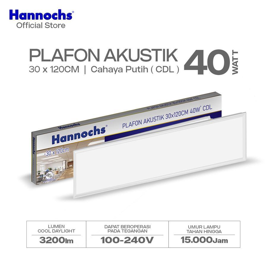 Jual HANNOCHS Lampu LED CEILING PANEL 30X120 40W / PLAFON AKUSTIK 40W ...