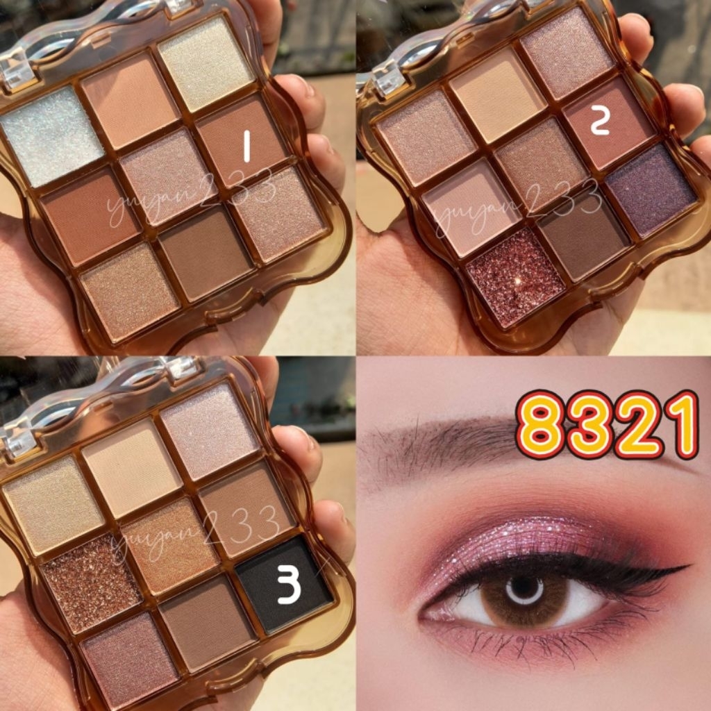Jual PROMO CANTIK!!!EYESHADOW 9 COLOR NUDE PIGMENTED 980/8372/8321 ...