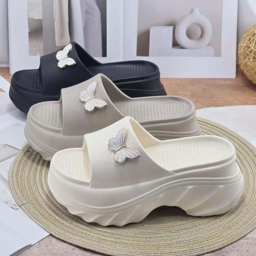 Jual [ASFER] Sandal Wanita Wedges Platform Sendal Selop Wanita Tebal ...
