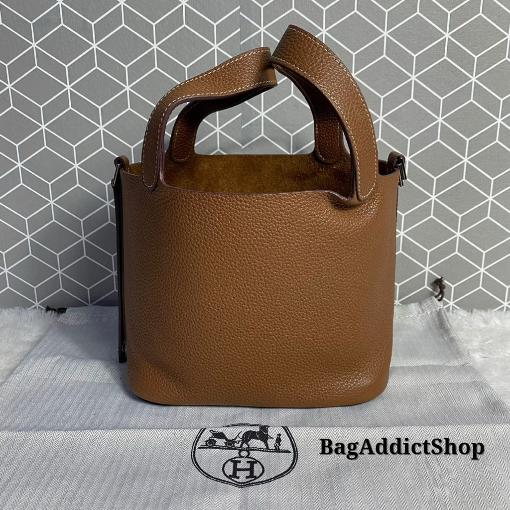 Jual BagAddict Tas H Picotin 18 Gold Etoupe SHW | Shopee Indonesia