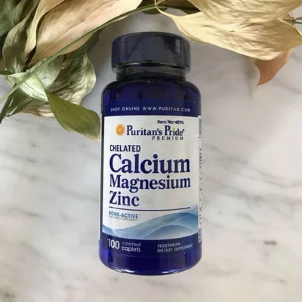 Jual Puritan's Pride Chelated Calcium Magnesium Zinc Original 100 ...