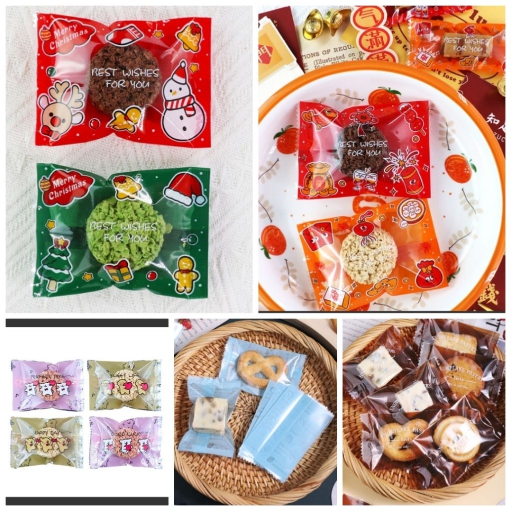 Jual Plastik Mochi/Plastik Cookies/Plastik Permen 100pcs/Plastik Sealer ...