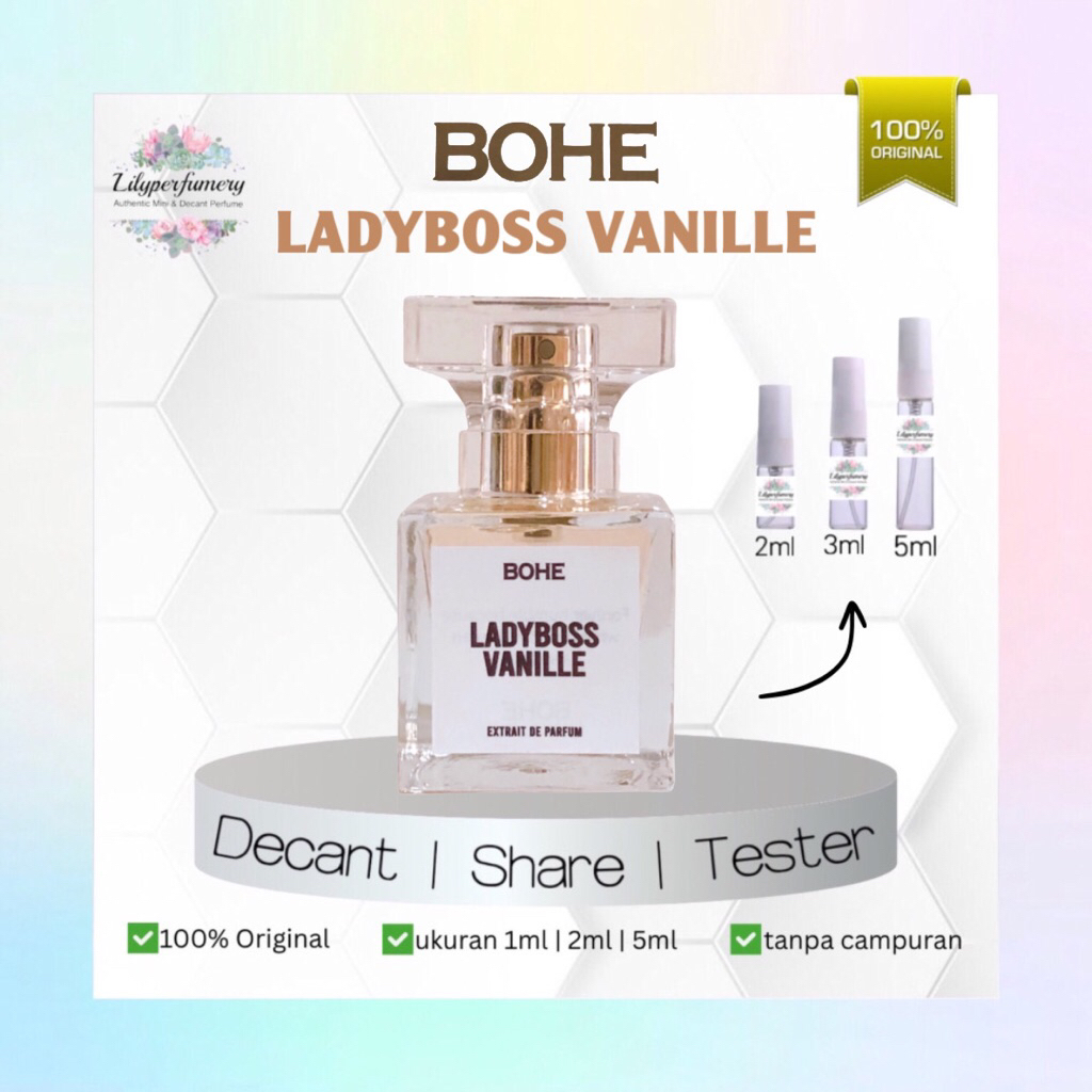 Jual Decant / Share BOHE LADYBOSS VANILLE Extrait de Parfum 1 ml | 2 ml ...