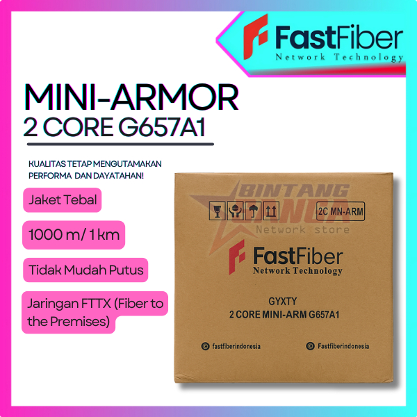 Jual Kabel FO 2 Core Mini Armor 1000M - FastFiber | Shopee Indonesia