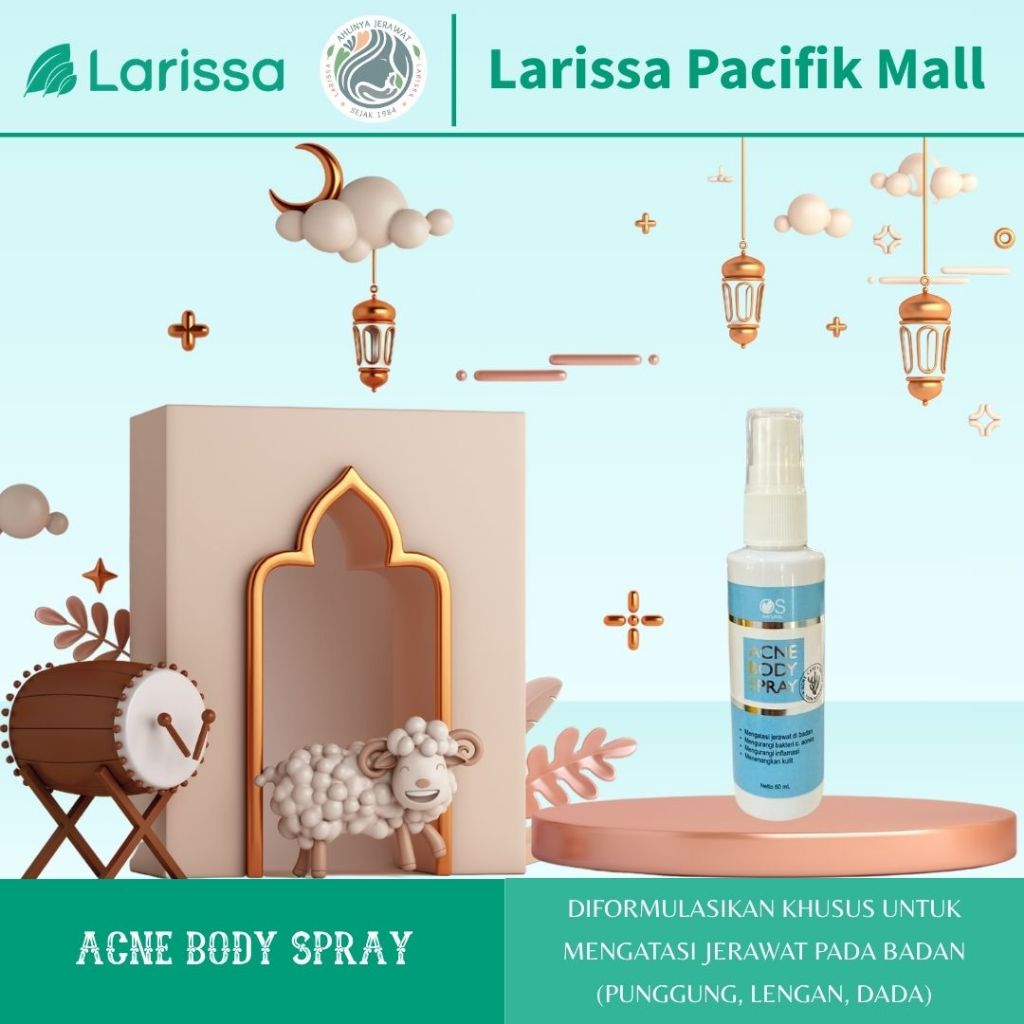 Jual LARISSA ACNE BODY SPRAY - UNTUK JERAWAT PUNGGUNG, DADA, DAN LENGAN ...