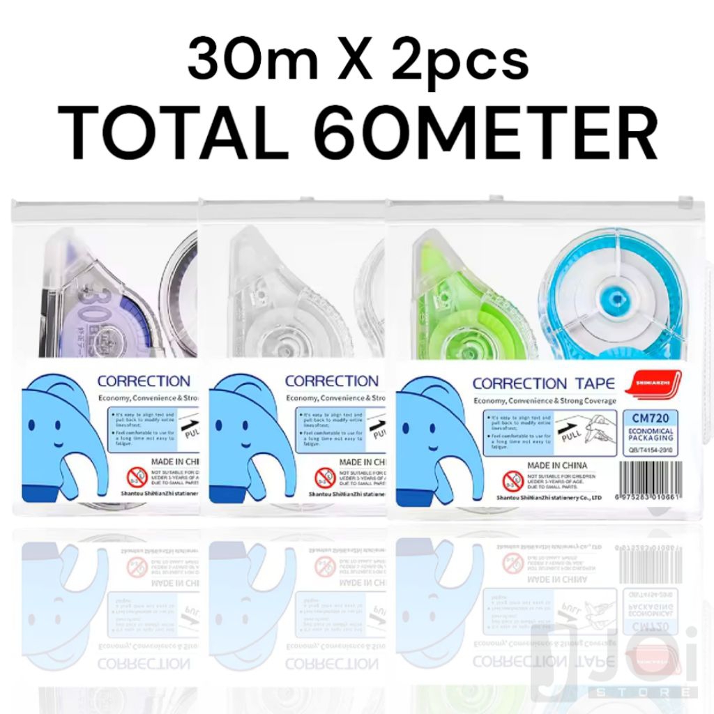 Jual [JUMBO] CORRECTION TAPE Tipe-X Type-X Jumbo 30meterX2pcs Total 60m ...