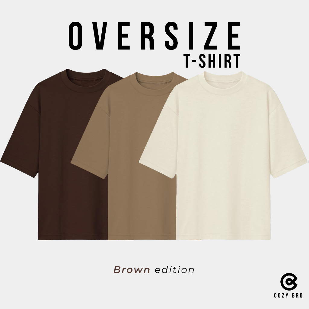 Jual Kaos Oversize Pria Wanita Unisex COZY BRO - Kaos Cotton Combed 24s ...