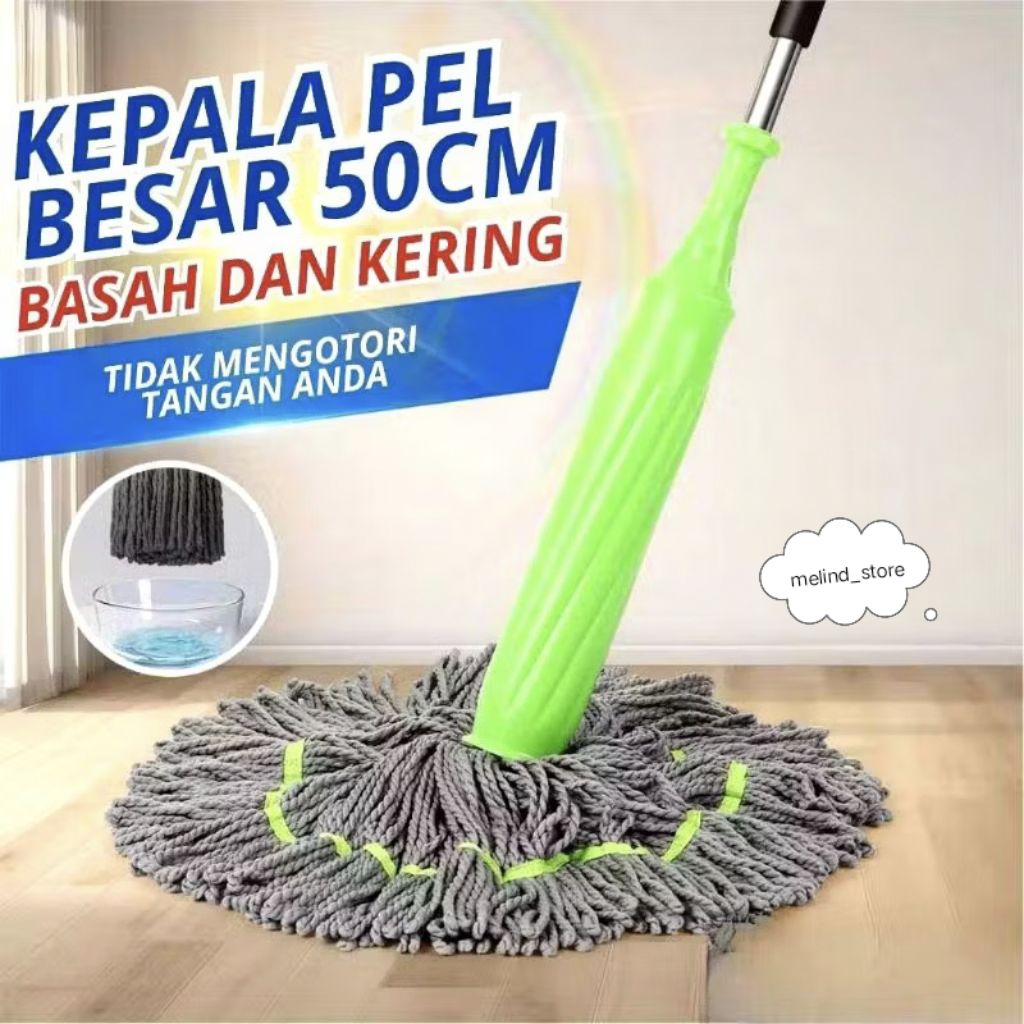 Jual M1 Alat Pel Lantai Putar Otomatis Twist Mop Magic Pel Lantai Besar ...