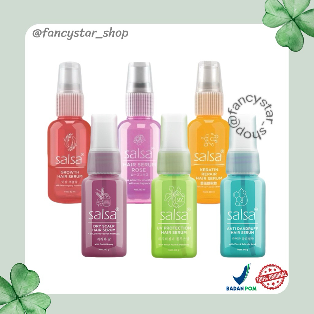 Jual [BPOM] SALSA Hair Serum | Keratin | Growth | Rose | Dry Scalp ...