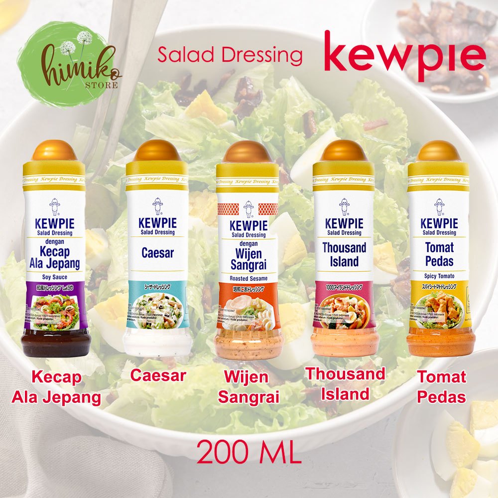 Jual Kewpie Salad Dressing All Varian Rasa Kemasan 200 Ml Wijen Caesar Thousand Spicy Tomato ...