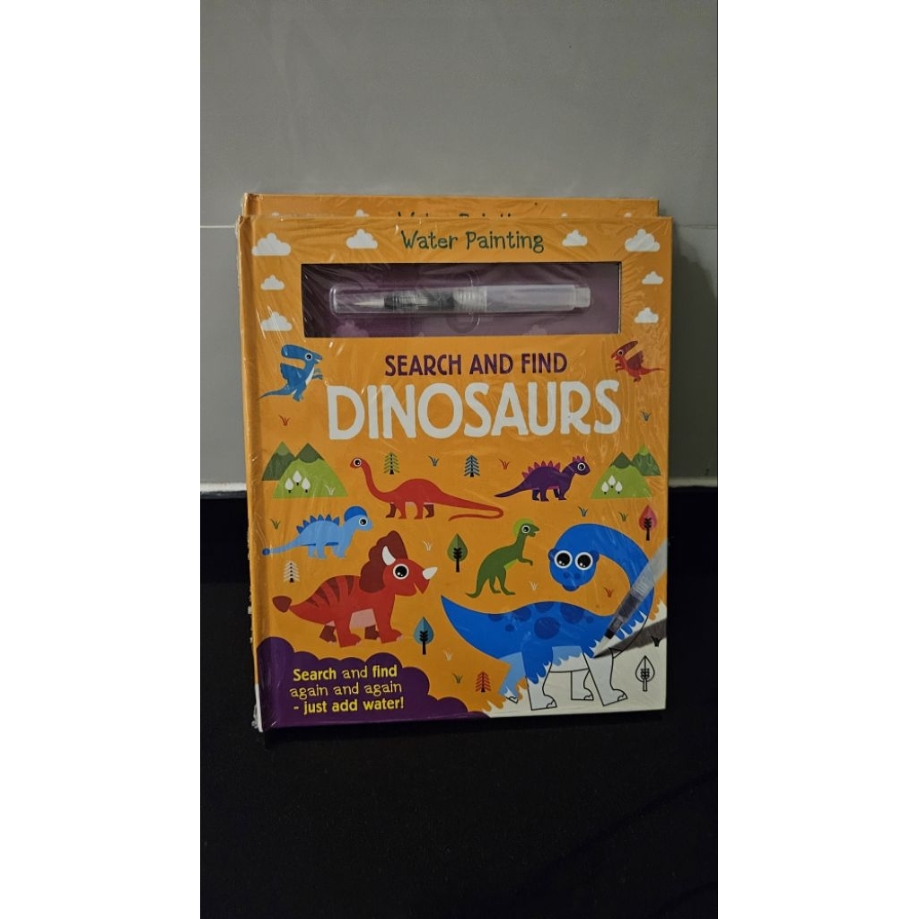 Jual Water painting book. Search and find dinosaurs. Buku mewarnai ...
