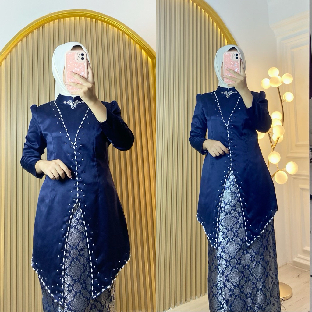Jual Aurora kurung melayu set rok songket model span terbaruu | Shopee ...