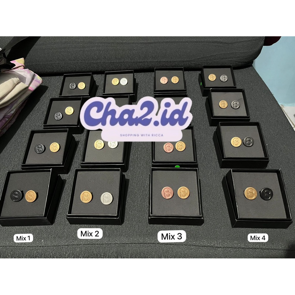 Jual Round signture brooch set buttonscarves ( ada shopee video ...