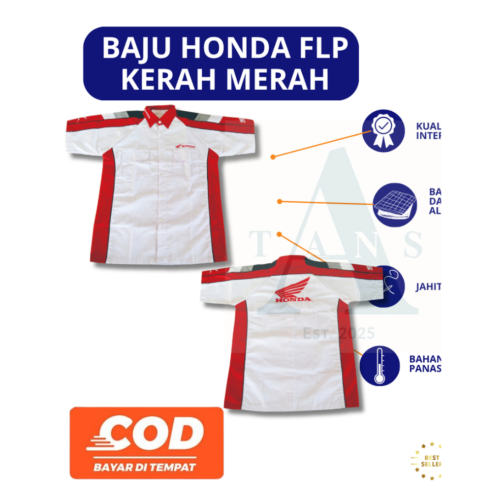 Jual Seragam Honda Frontline People (FLP) Wanita Kerah Merah ...