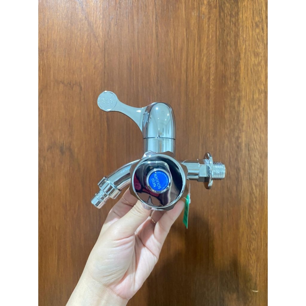 Jual NEW SOLIGEN Kran Cabang Kran Kamar Mandi Double Chrome | Shopee ...