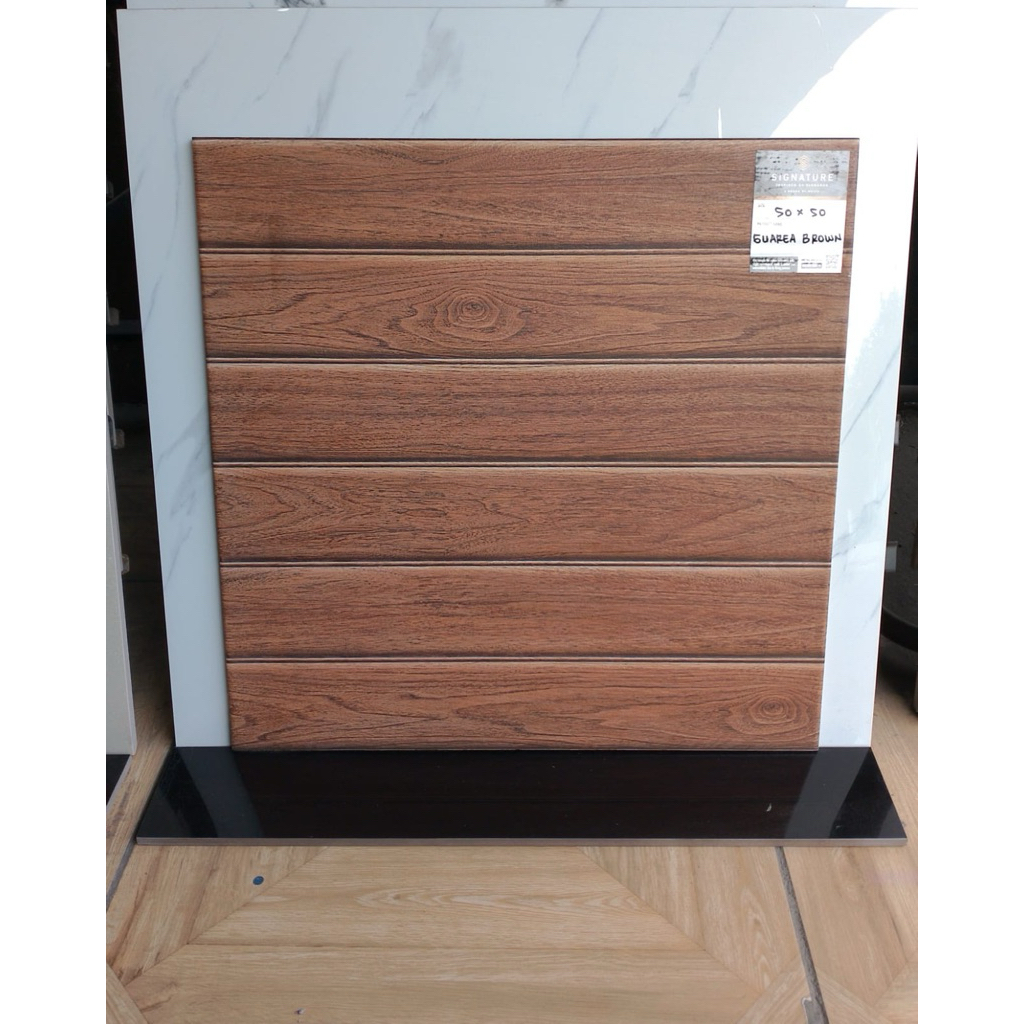 Jual Keramik Lantai Mulia Teras 50x50cm Guaera brown | Shopee Indonesia