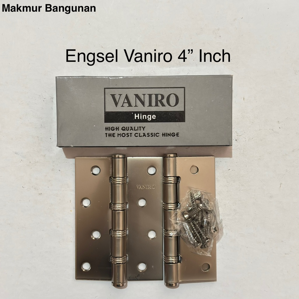 Jual Engsel Vaniro Tebal 4” Inch | 1 Set Engsel Pintu Jendela Vaniro | Zinc Besi Tebal ...
