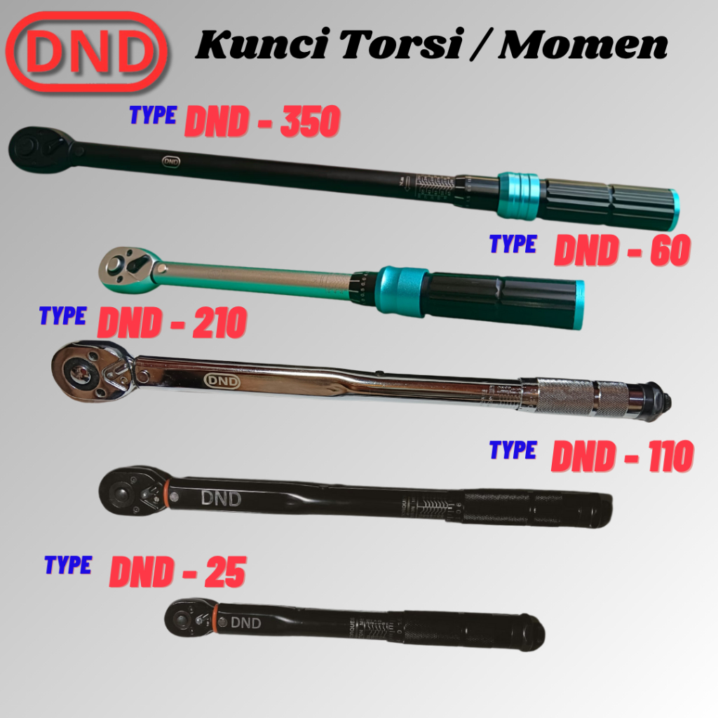 Jual DND Torque Wrench Kunci Torsi Momen Two Way Spanner 1/2 3/8 1/4 ...