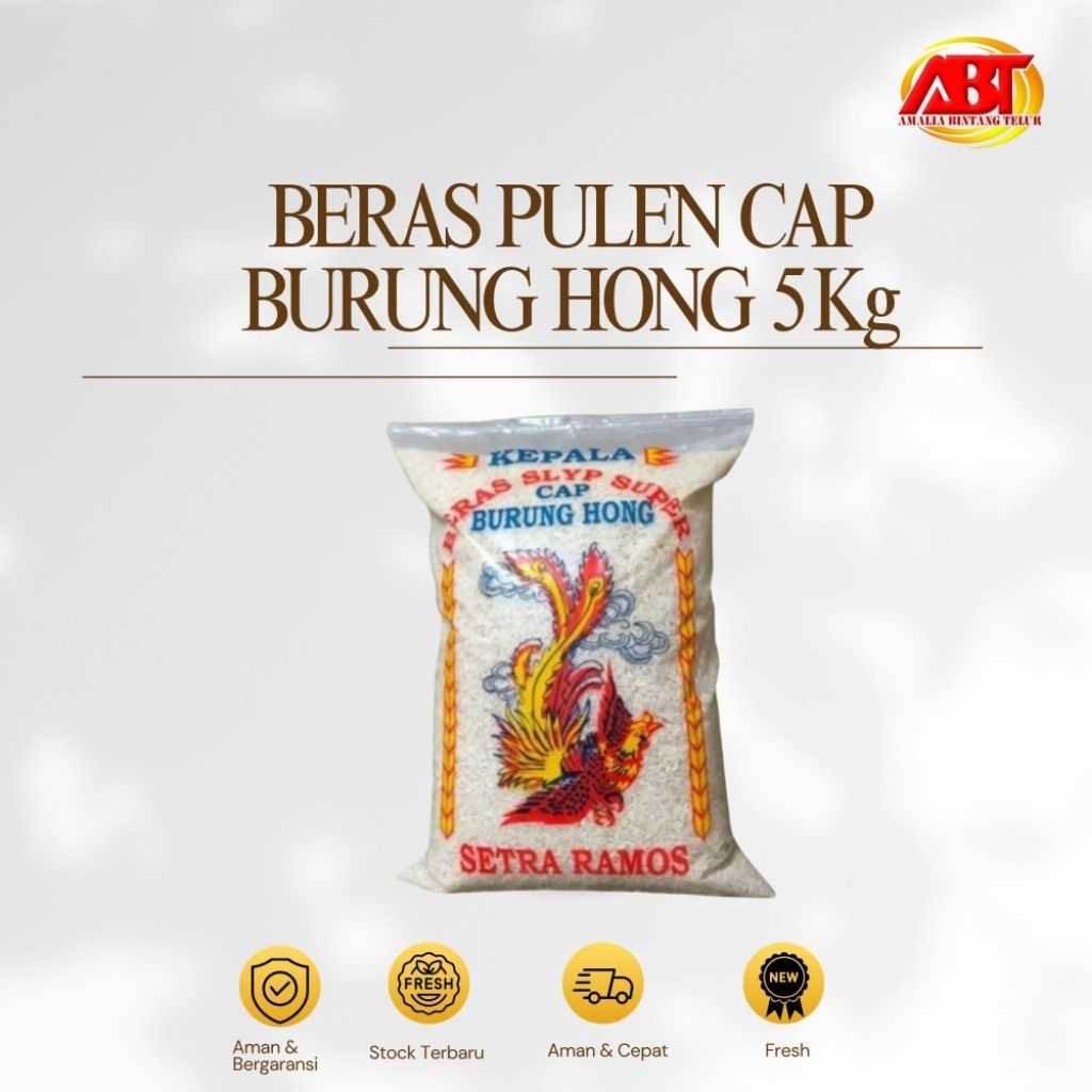 Jual ABT - Beras Pulen 5kg Cap Burung Hong Enak,Bersih dan Putih (FRESH ...