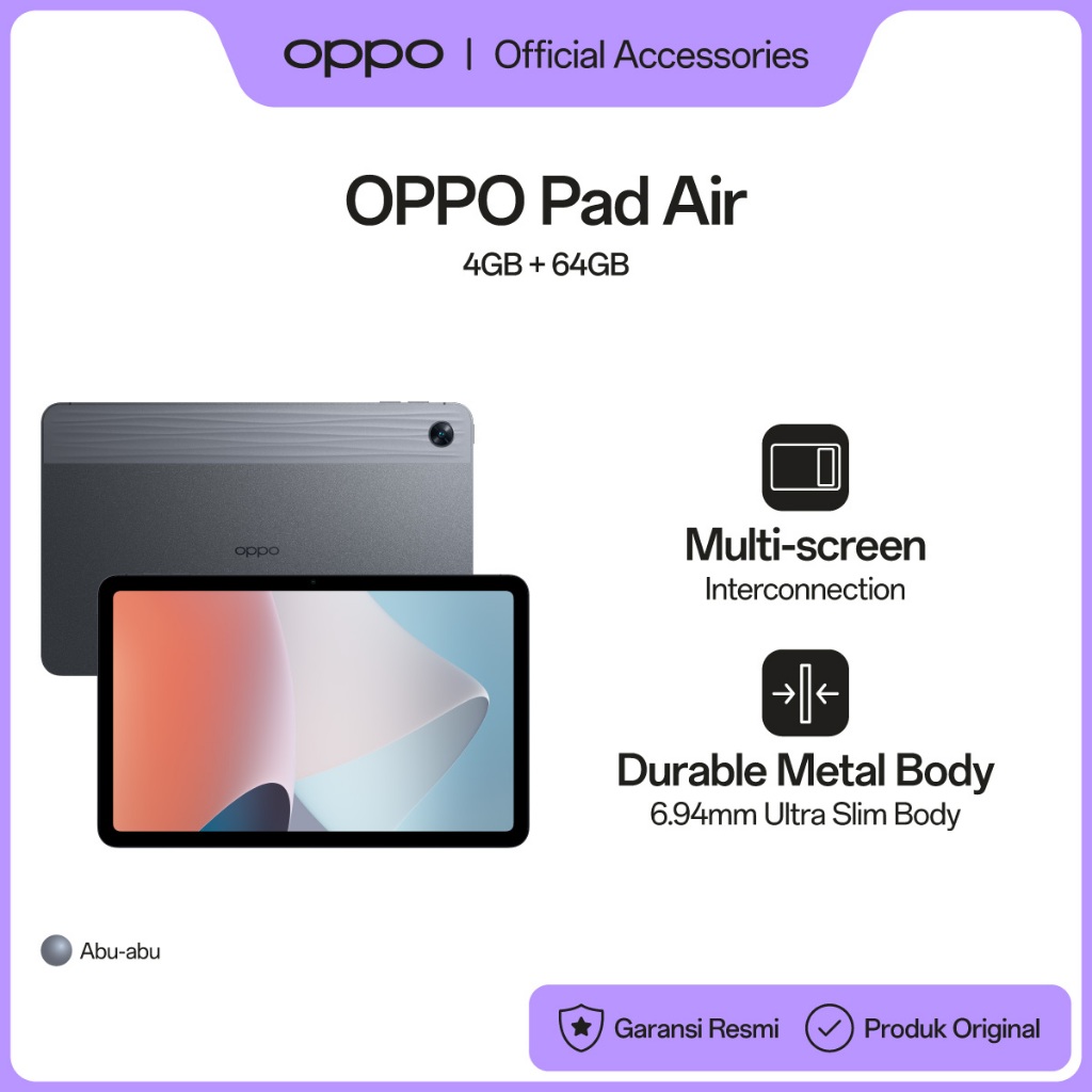 Jual OPPO Pad Air 4GB/64GB [2K HD Eye Protection Screen, Ultra Slim ...