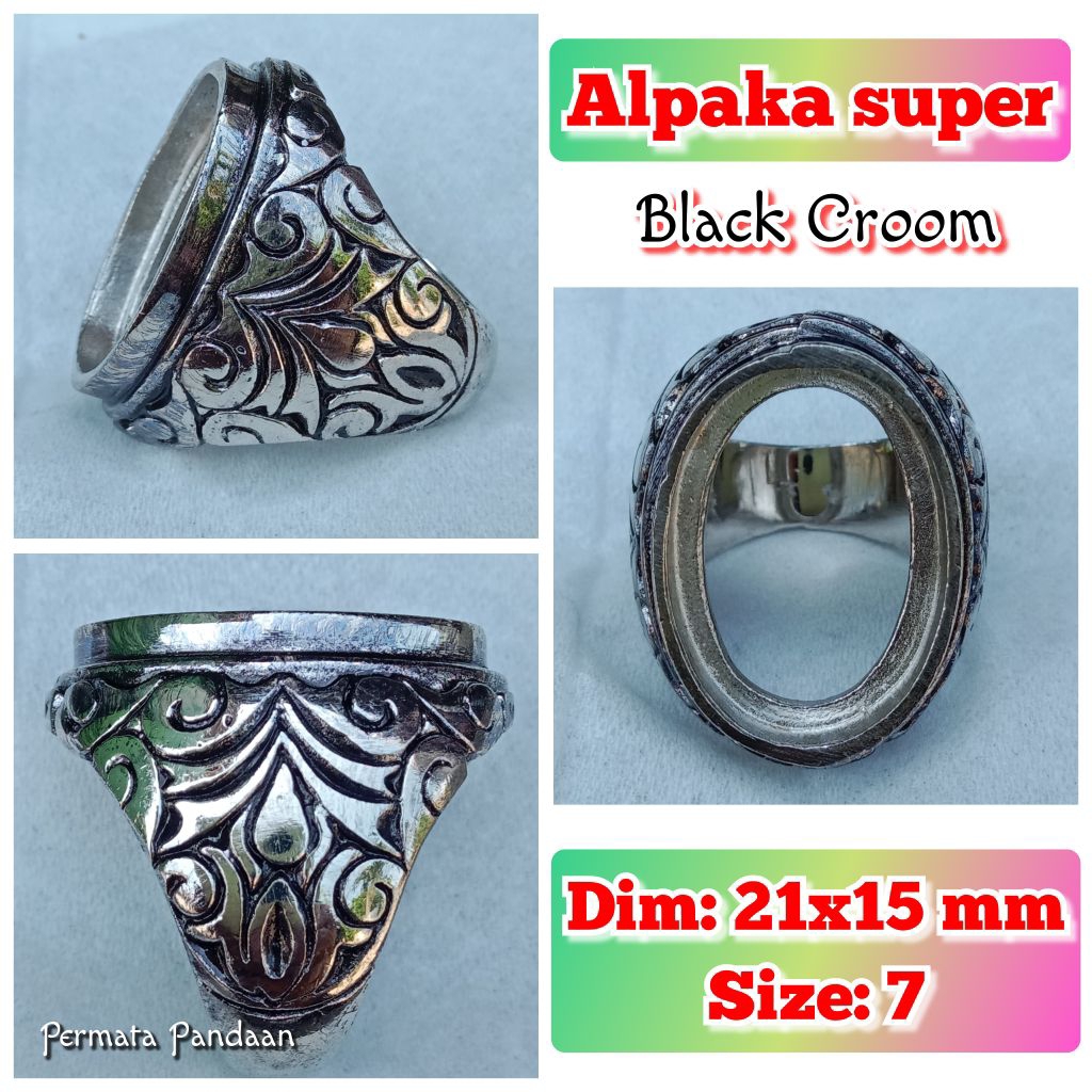 Jual emban batu akik dan permata alpaka super full ukir full.37 ...