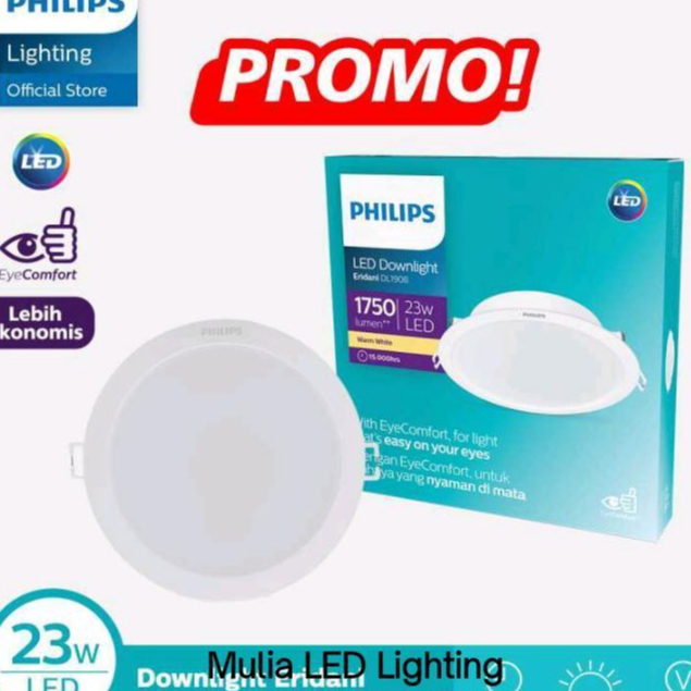 Jual PHILIPS DOWNLIGHT PANEL LIGHT LED TANAM DL190B 23 WATT, 23WATT ...