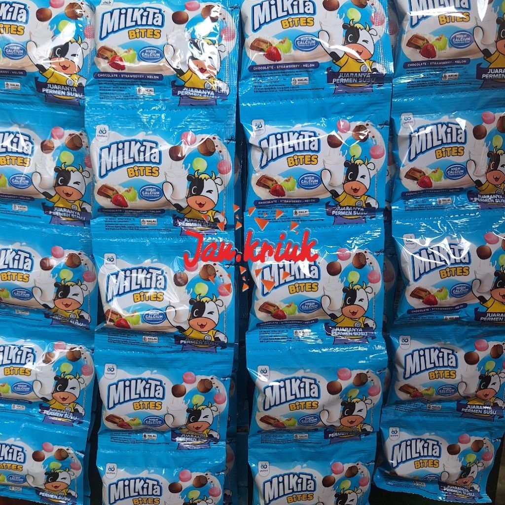 Jual Permen susu Milkita Bites sachet renteng isi 10 pcs | Shopee Indonesia
