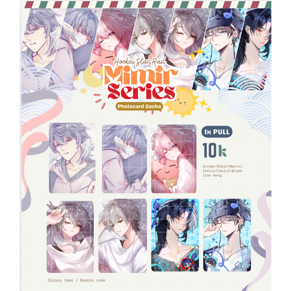 Jual MIIMIR SERIES GACHA PHOTOCARD HSR | Sunday|Robin|March|Stelle ...