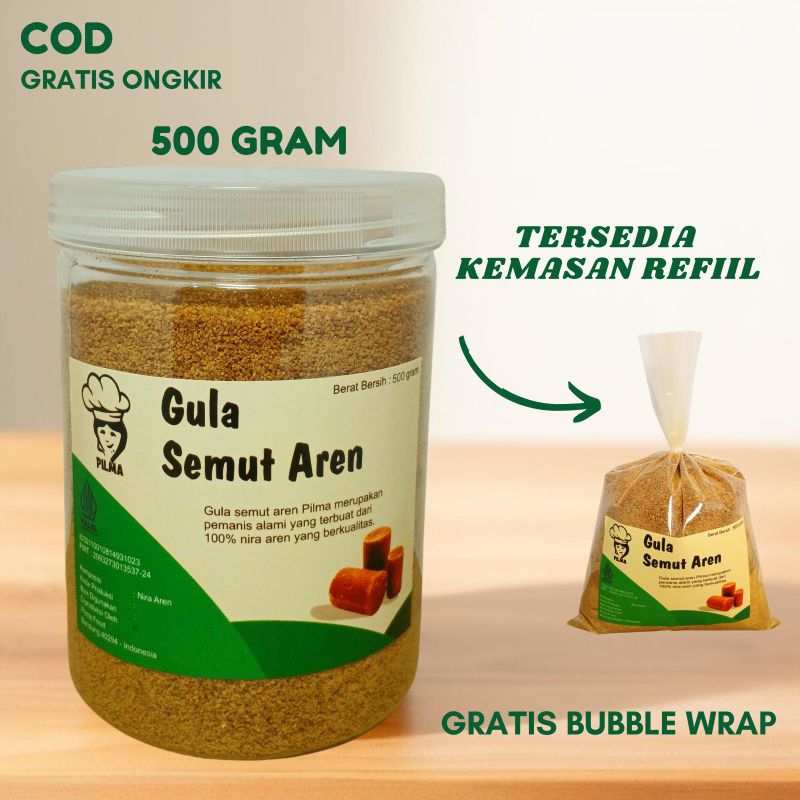 Jual GULA SEMUT AREN ASLI BERAT BERSIH 500 GRAM | Shopee Indonesia