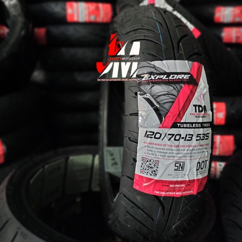 Jual BAN PREMIUM - TDR Explore 120/70-13 (Tubless - Dual Compound ) For ...