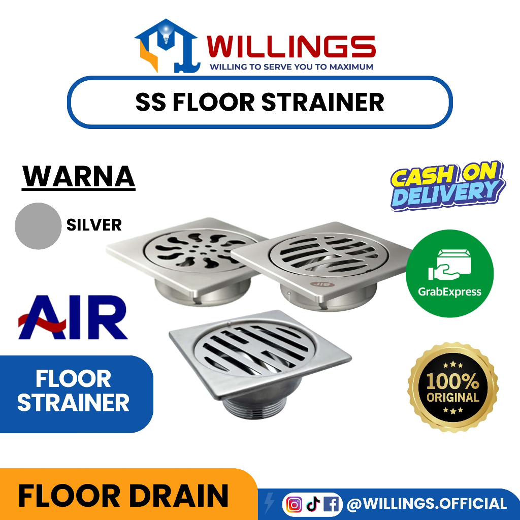 Jual WILLINGS - AIR SS FLOOR STRAINER FLOOR DRAUN AFUR LANTAI SARINGAN ...