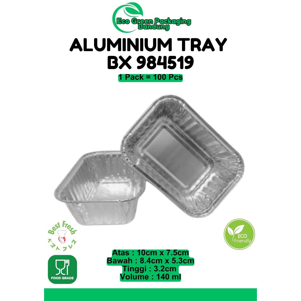 Jual ALUMINIUM FOIL CUP BX 984519 + TUTUP / ALUMINIUM FOIL TRAY | Shopee Indonesia