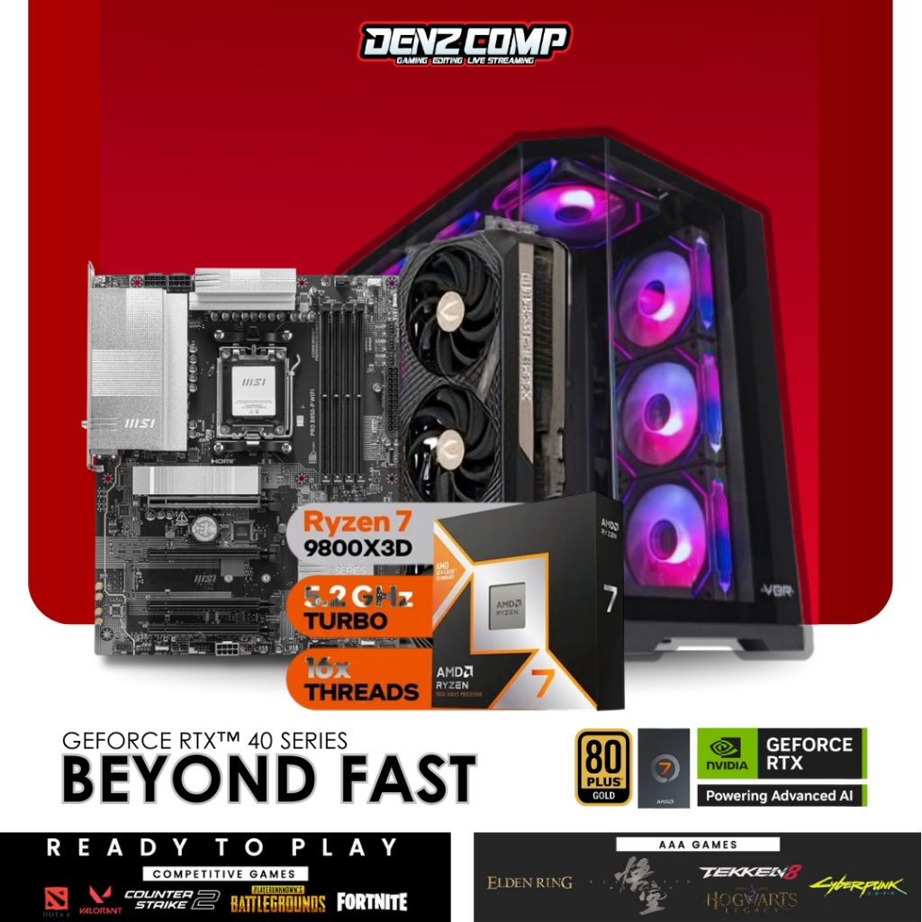 Jual PC Gaming AMD Ryzen 7 9800X3D | RTX 5080 16GB | DDR5 32GB | NVMe ...