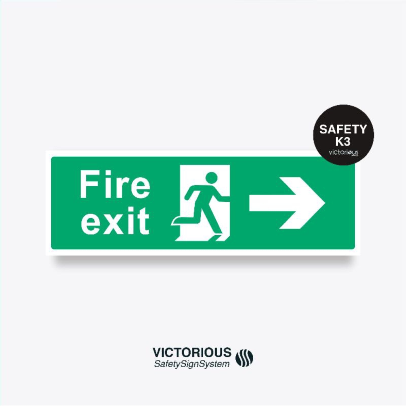 Jual Sticker Safety K3 Arah Fire Exit | Shopee Indonesia