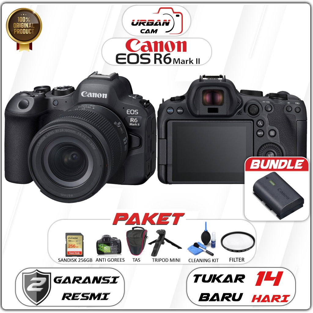Jual Canon EOS R6 Mark II BODY ONLY RESMI / CANON EOS R6 II / CANON EOS ...