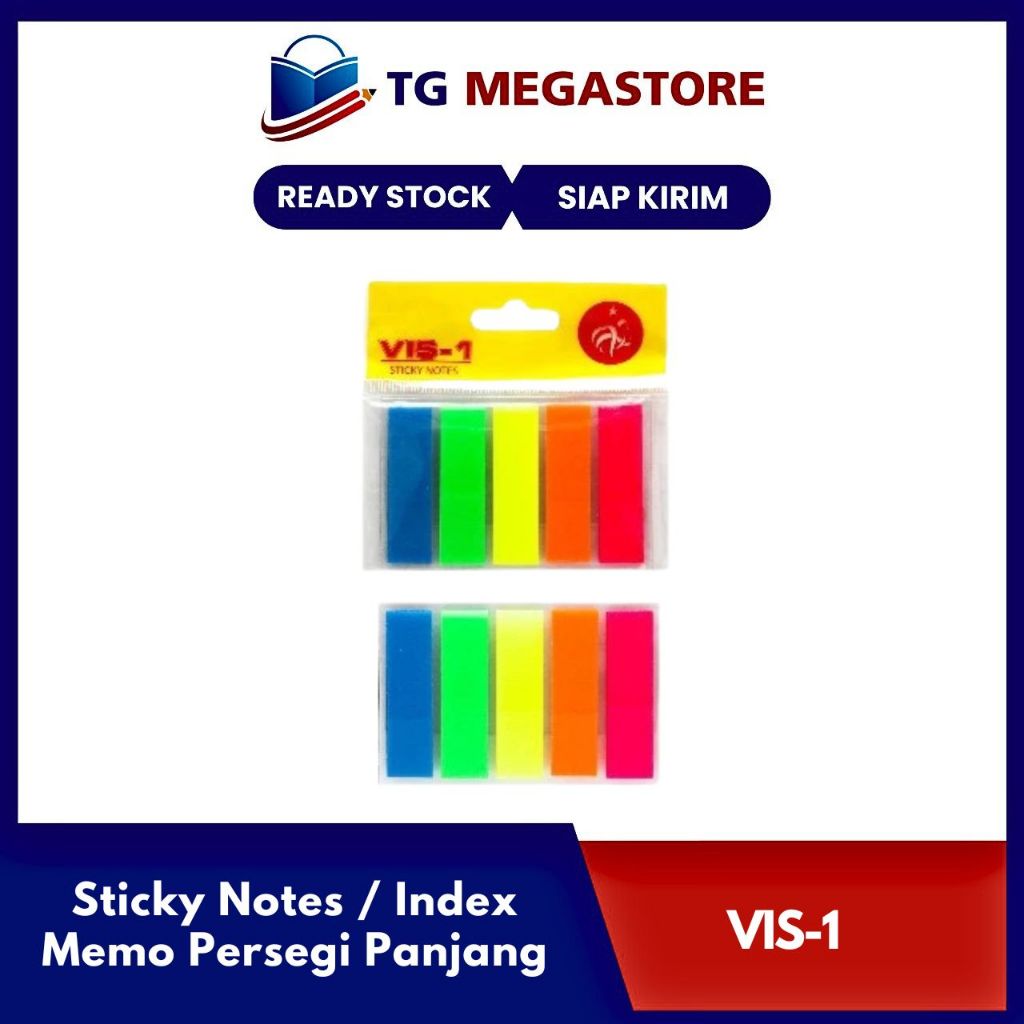 Jual Sticky Notes / Index Memo Vis-1 Persegi Panjang - IM-02 | Shopee ...