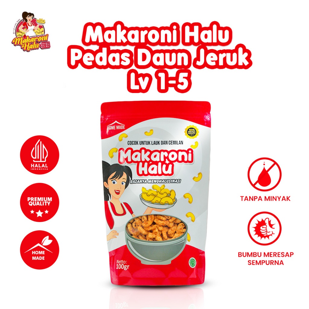 Jual Makaroni Halu - Makaroni Daun Jeruk Pedas 100gr | Shopee Indonesia