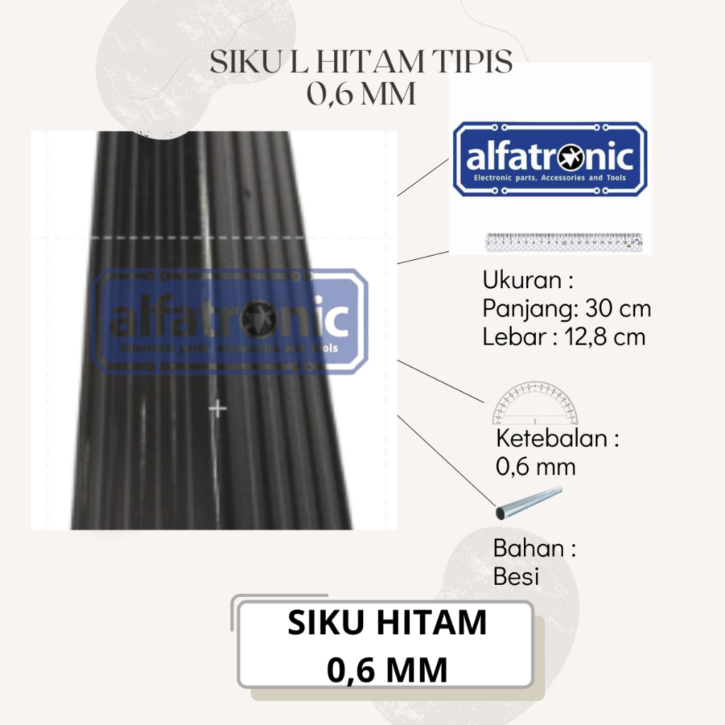Jual Siku List L Hitam (Tipis) Aluminium for Hardcase Box Siku hardcase ...