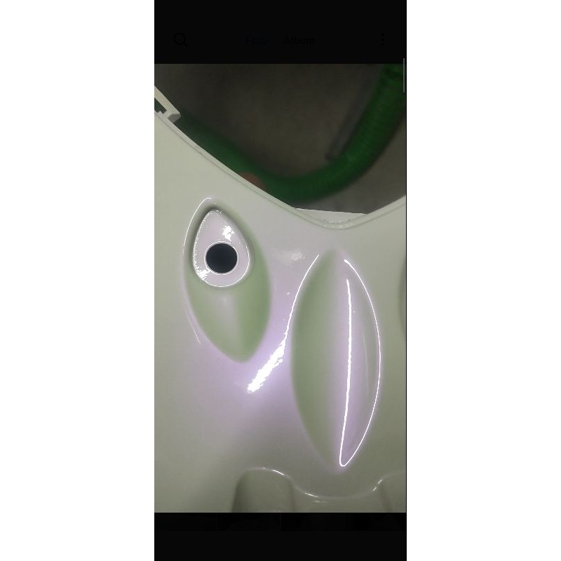 Jual cat motor putih + efek lembayung ungu || cat dasar special white ...