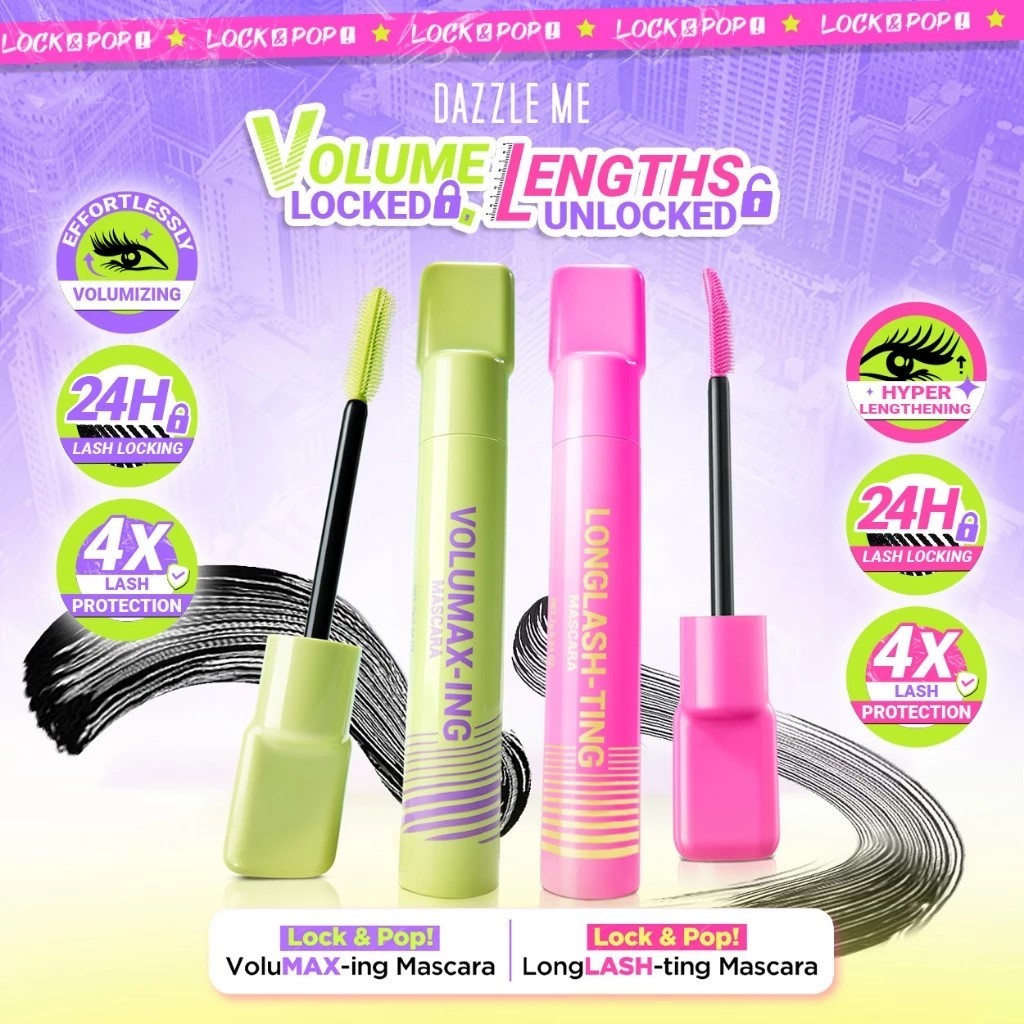 Jual DAZZLE ME Lock & Pop! Duo Mascara Series VoluMAX-ing and LongLASH ...