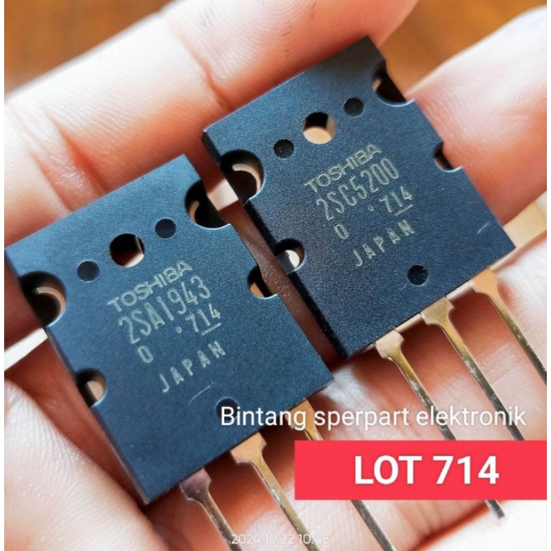 Jual TOSHIBA 2SA1943 2SC5200 ORIGINAL (LOT 714) MADE JAPAN TRANSISTOR 2SA1943 TOSHIBA 2SC5200 ...