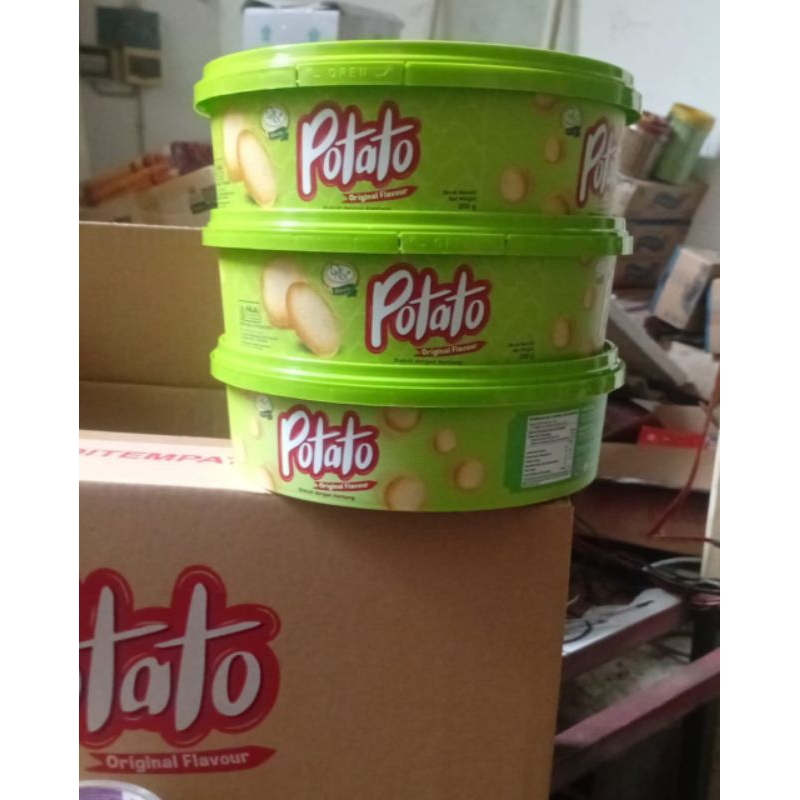 Jual Denex potato kaleng plastik bulat 250 gr | Shopee Indonesia