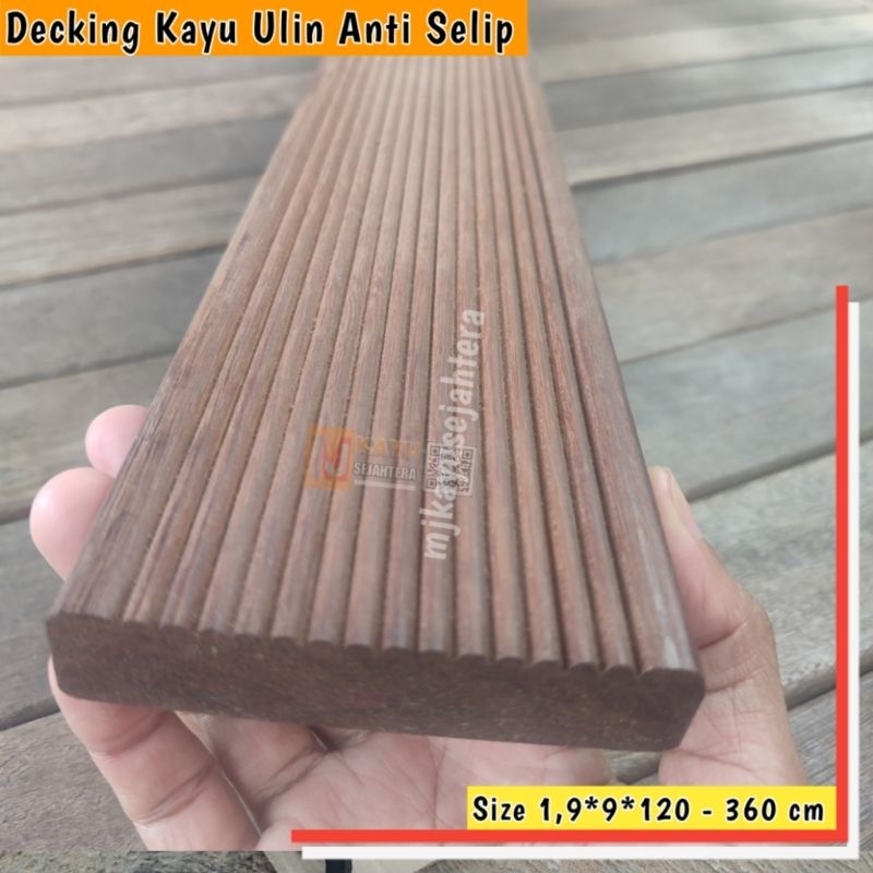 Jual LANTAI KAYU OUTDOOR TERAS DECKING KAYU ULIN ASLI KALIMANTAN 2 x 9 ...
