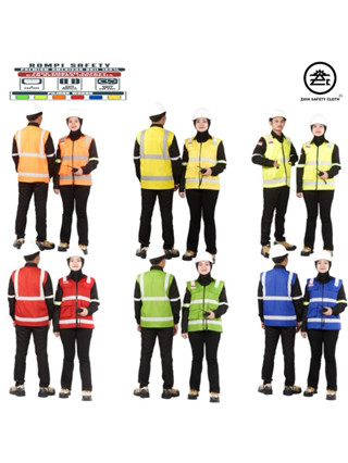 Jual rompi vest safety first/rompi k3/rompi lapangan/rompi proyek ...