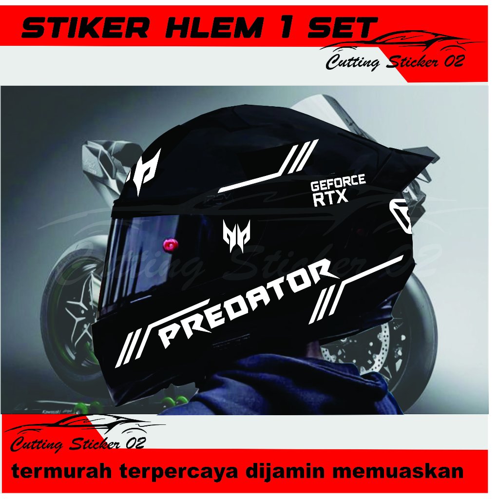Jual CUTTING STIKER PREDATOR SET UNTUK HELM | Shopee Indonesia