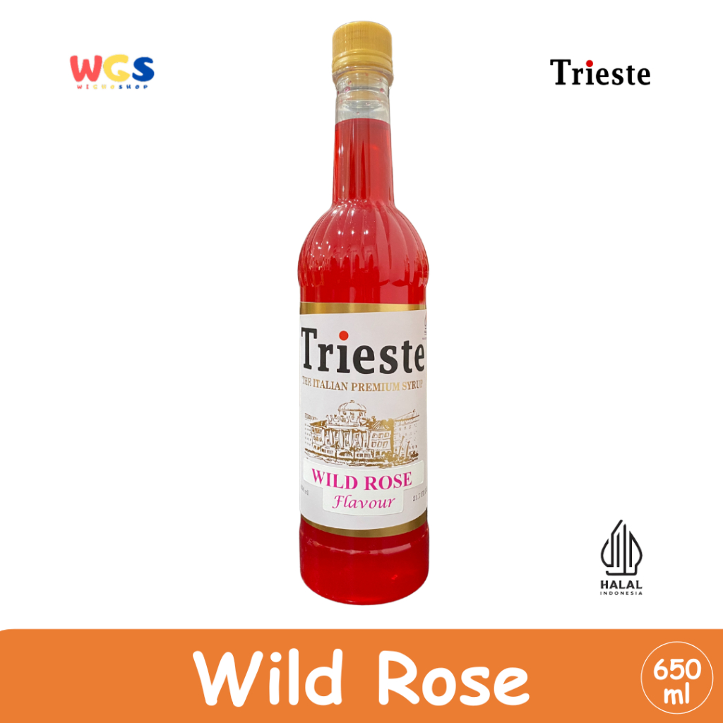 Jual Trieste Syrup Wild Rose Premium Flavor 650ml - Halal MUI - Sirup ...