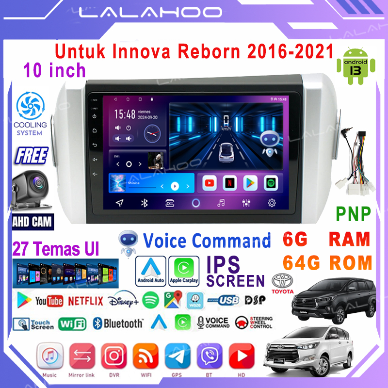 Jual 【Untuk Innova Reborn 2016-2021】6G+64G Android 13 Head Unit Termasuk Frame/PNP Soket 10 Inch ...