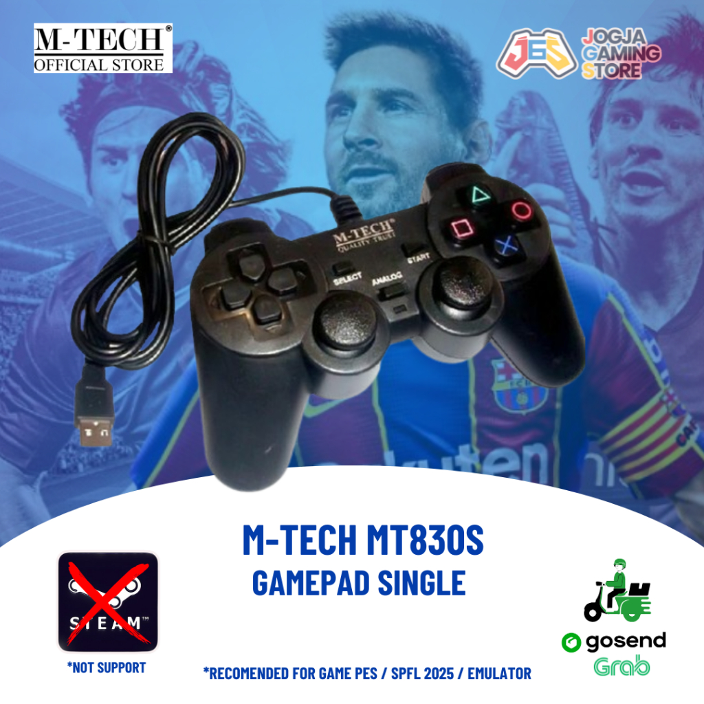 Jual GAMEPAD SINGLE MTECH HITAM MT-830S - JOYSTICK M-TECH PC LAPTOP ...